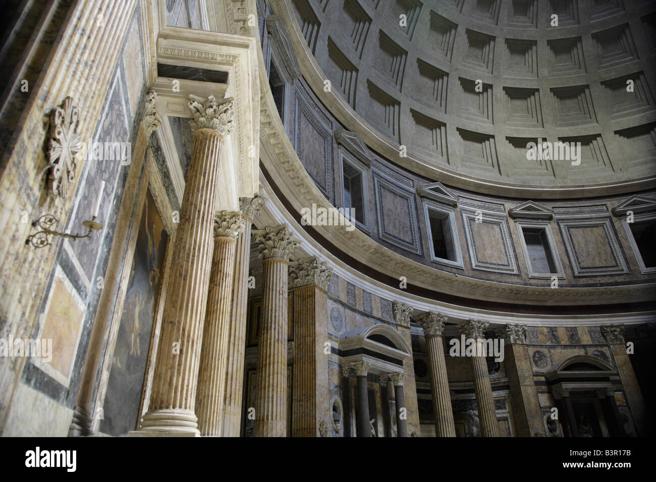 Interior of Pantheon in Rome Stock Photo - Alamy