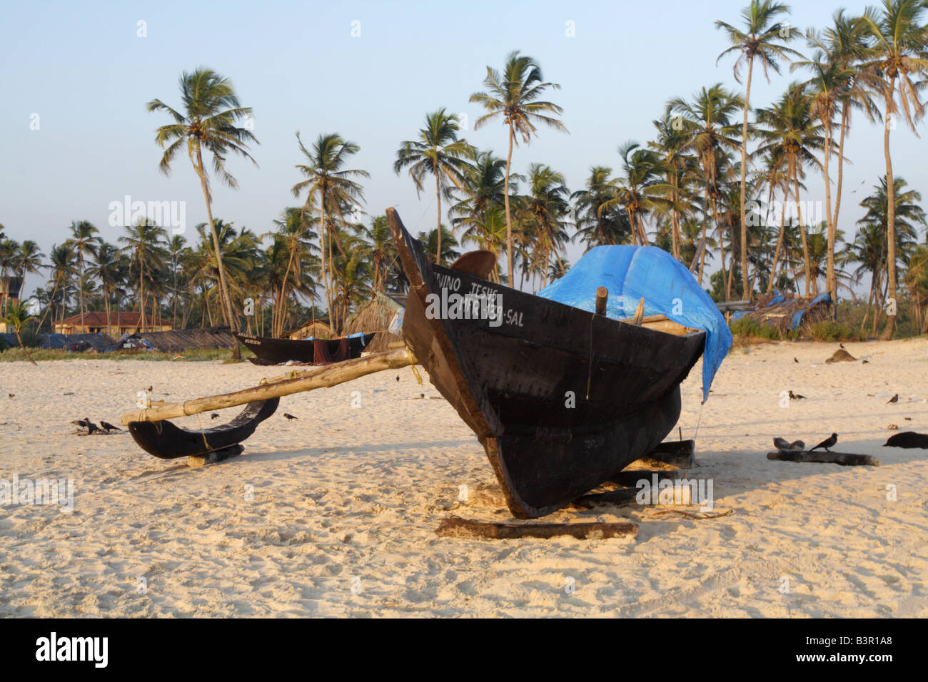 Fishing boat colva beach goa hi-res stock photography and images - Alamy
