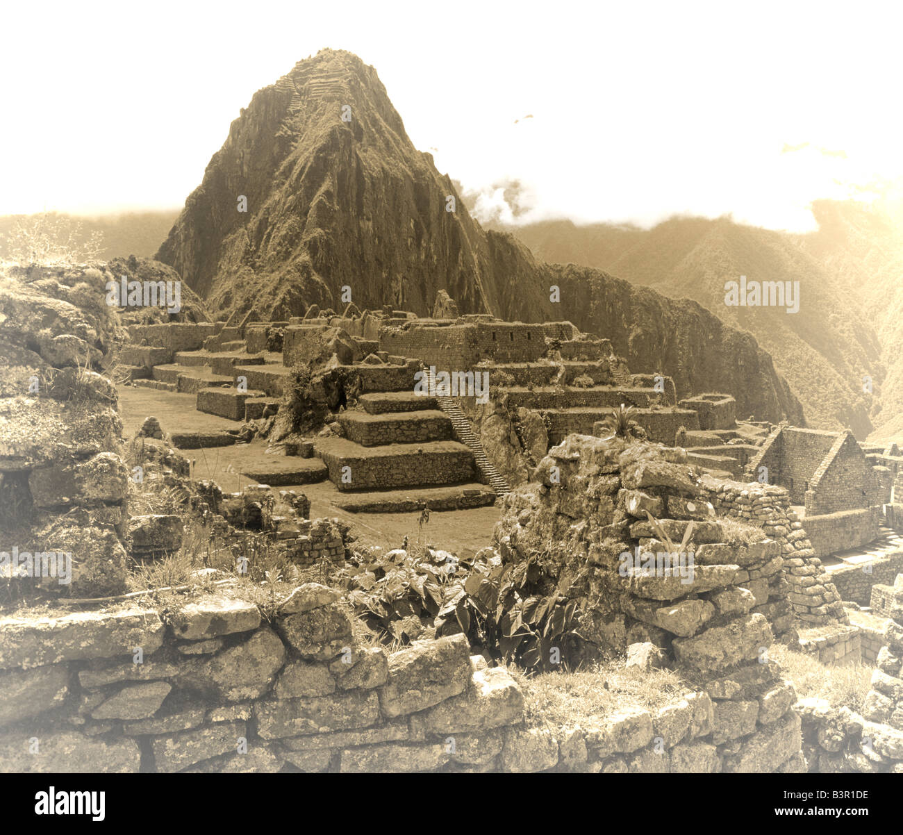 old photograph of Machu Picchu Peru taken in 1920s Stock Photo - Alamy