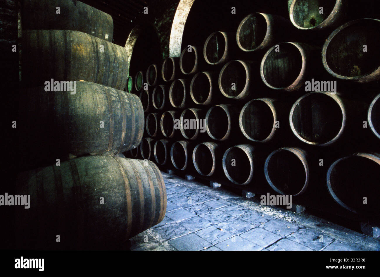Sherry barrels, Spain Stock Photo - Alamy