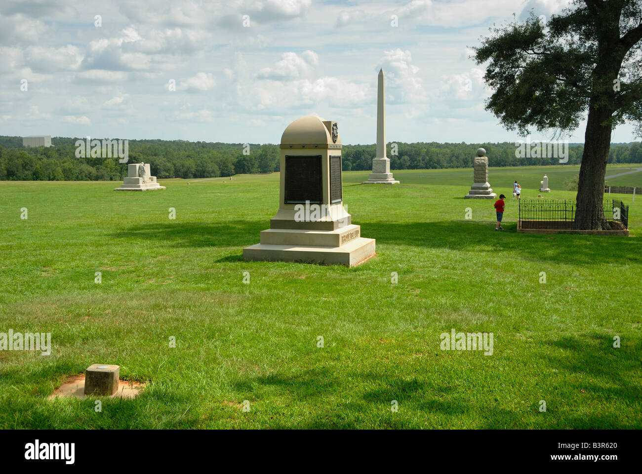 Rhode Island and Ohio Monuments at Andersonville, GA Stock Photo - Alamy