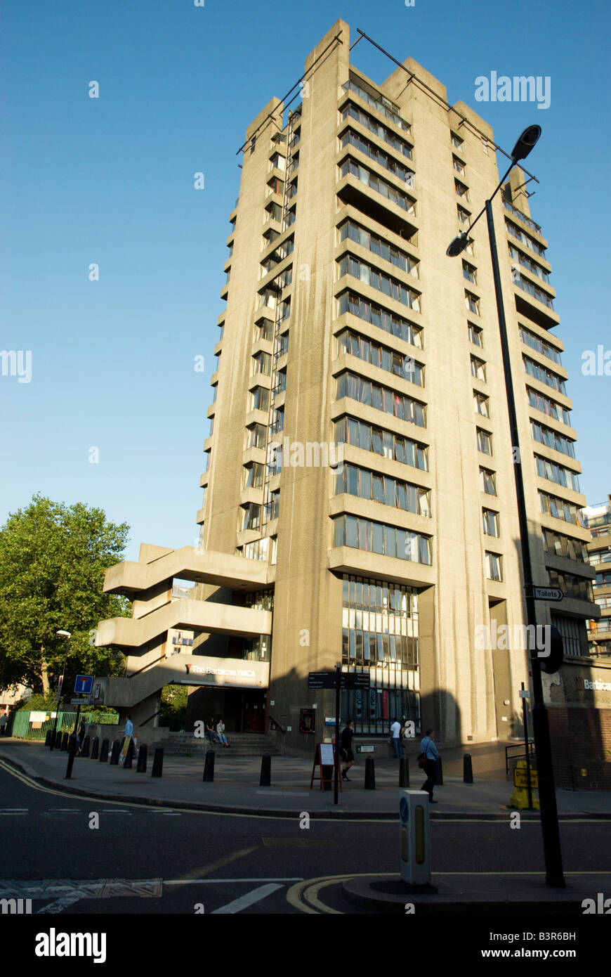 Blake Tower a former YMCA building at Barbican, London. Now converted ...