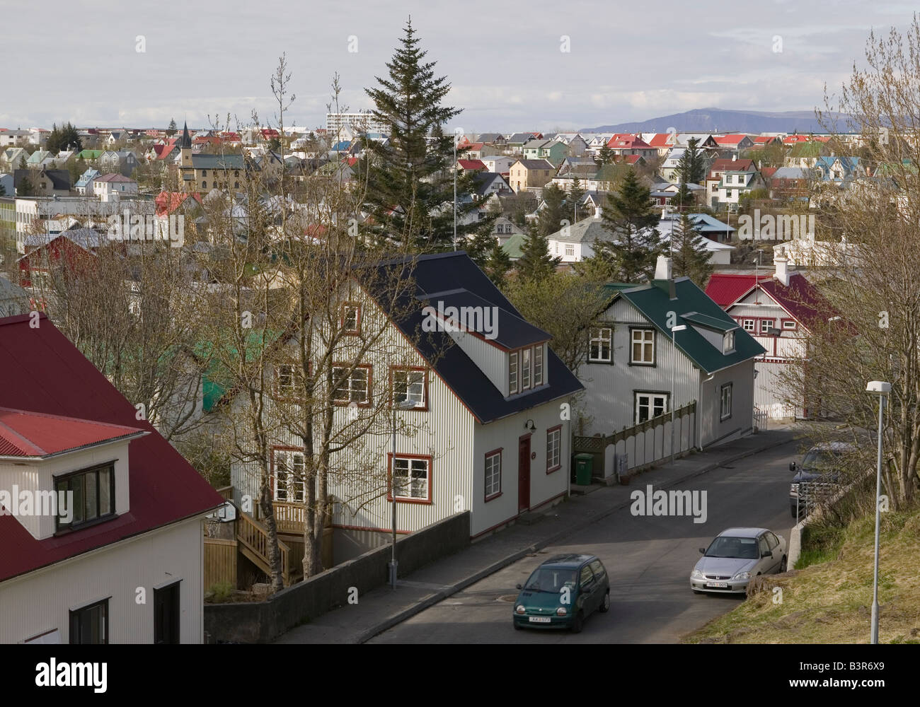 The old town of Hafnarfjordur, Reykjavik, Iceland Stock Photo - Alamy