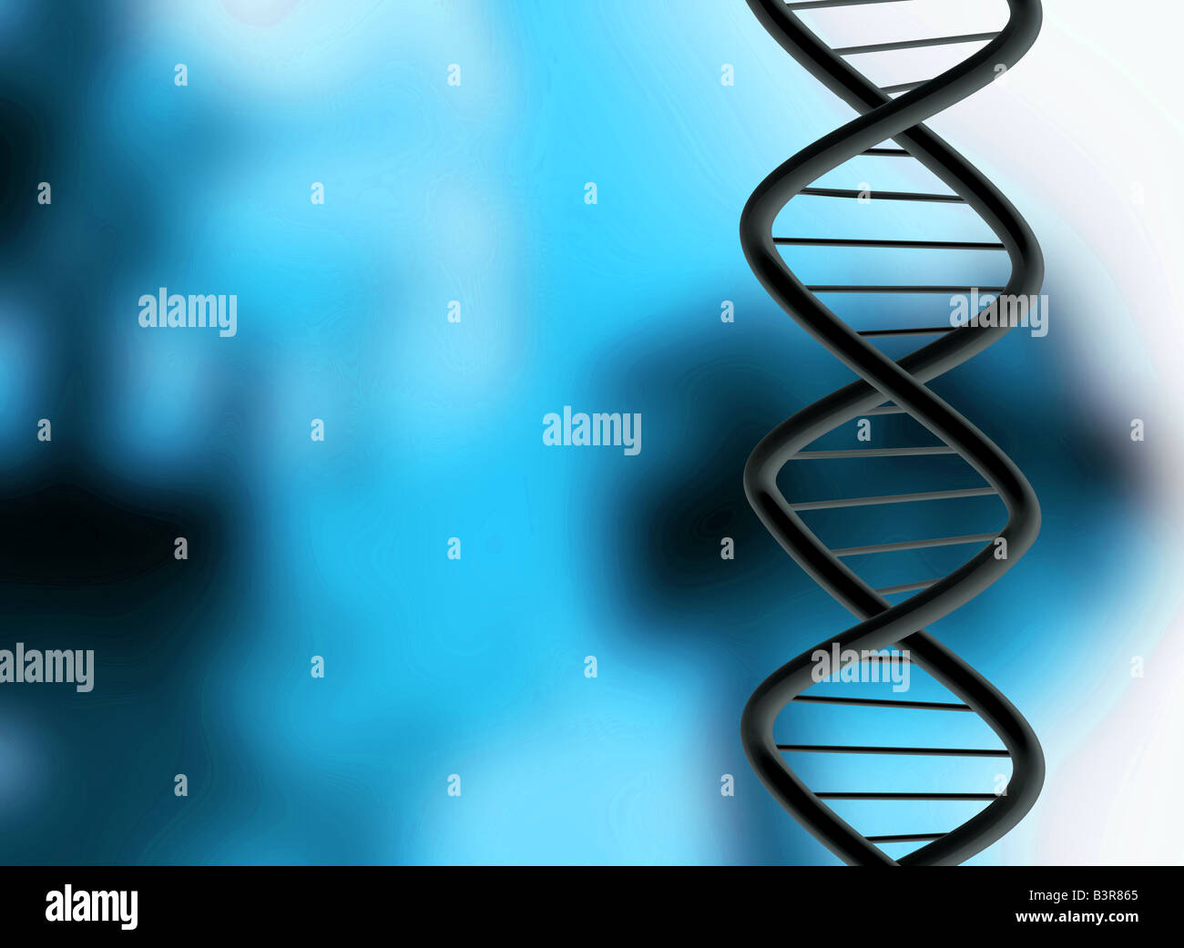 DNA over a medical illustration in blue and black Stock Photo - Alamy