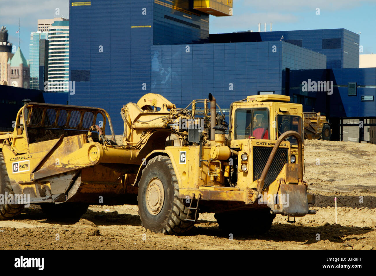 heavy equipment on a construction site in Minneapolis Minnesota Stock ...
