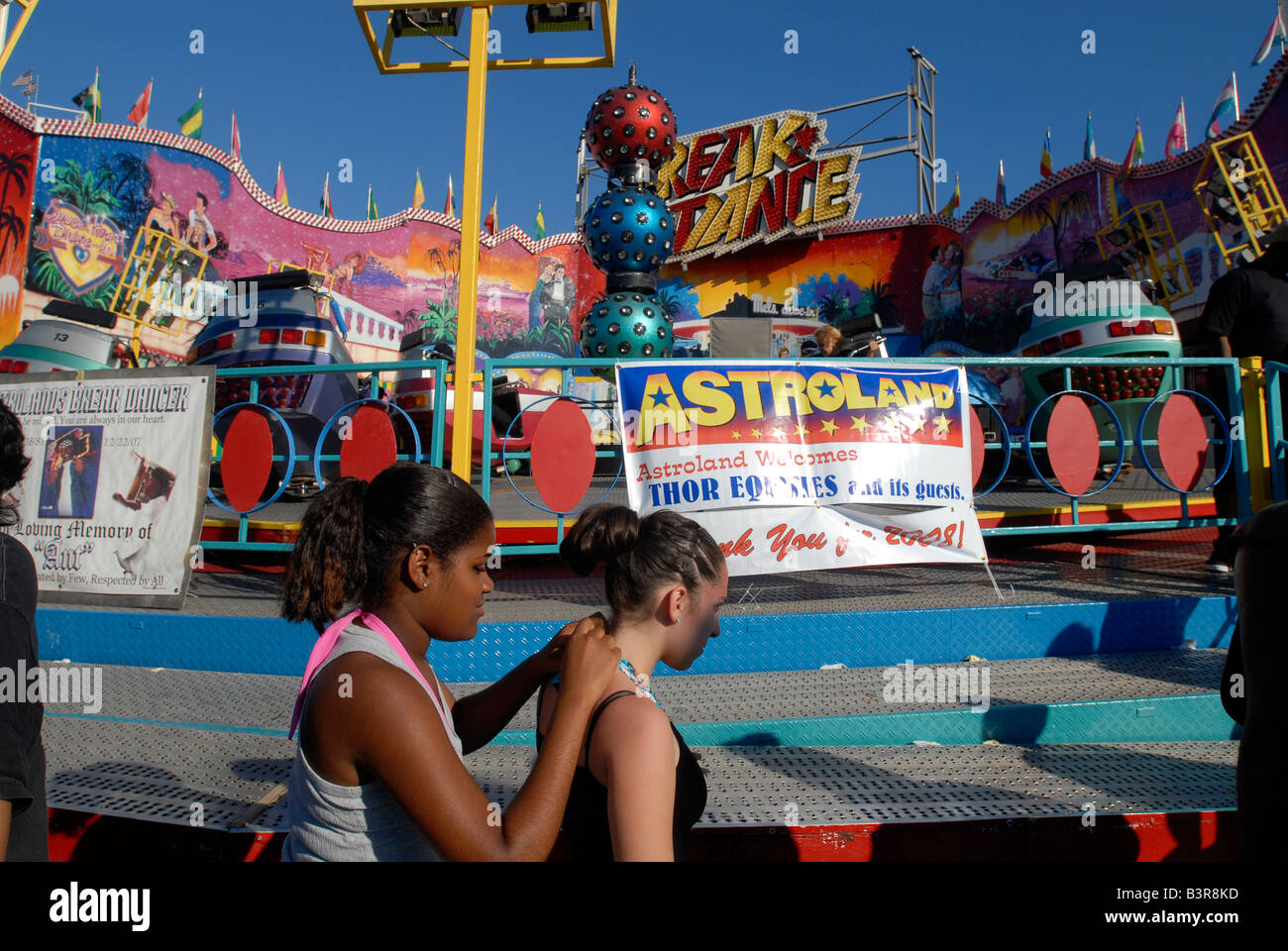 Visitors to Astroland in Coney Island celebrate the end of summer on ...