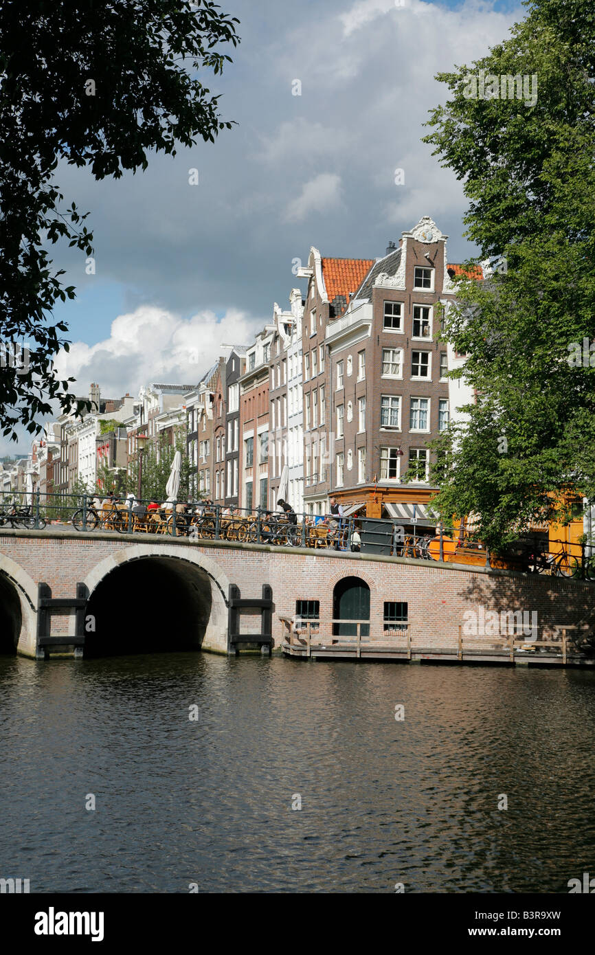 Canal and bridge, Amsterdam, Netherlands Stock Photo - Alamy
