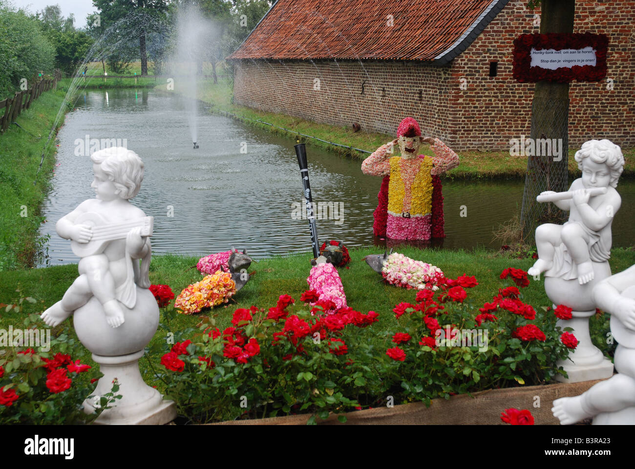 flower display at bi annual Rose festival Lottum Limburg Netherlands ...