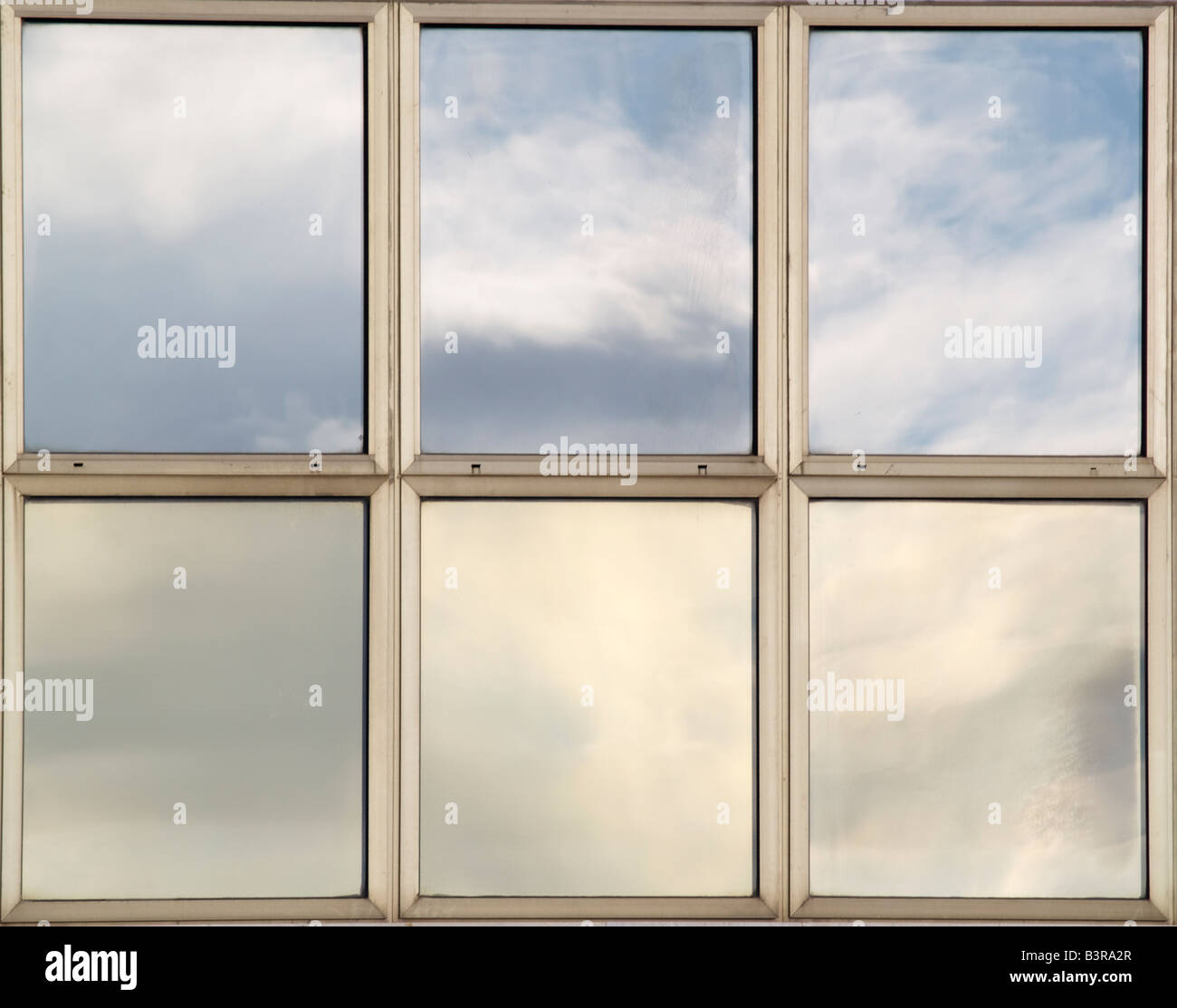 window reflection of clouds and sky, taken in Israel, Jerusalem ...