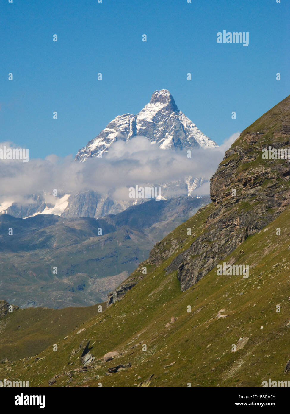 Alpine view of mount Cervino, Italy Stock Photo - Alamy