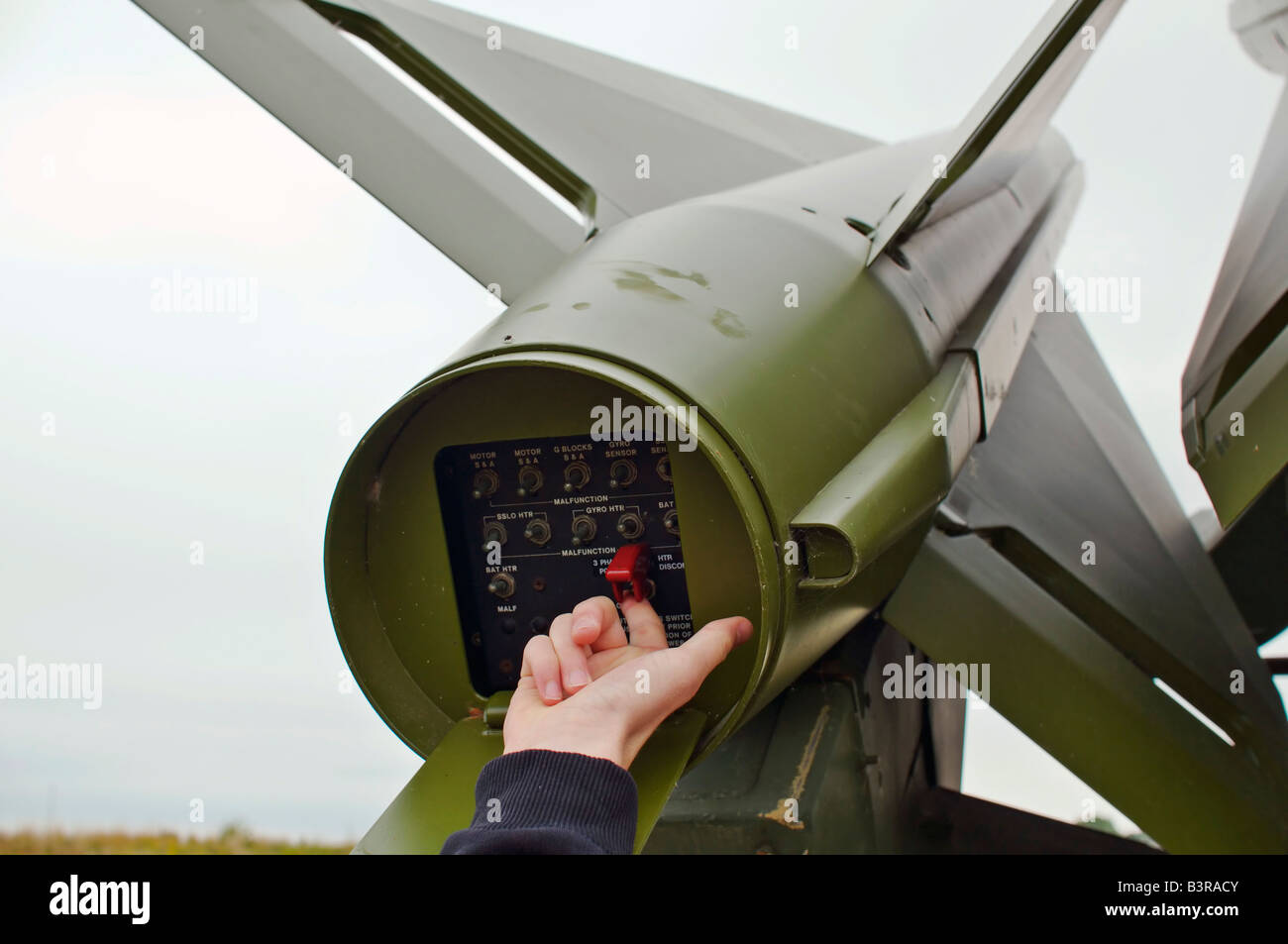 Arming a HAWK an American medium range surface to air missile. Seen at ...