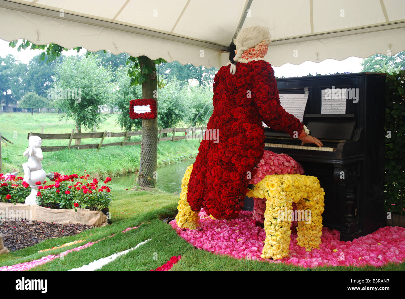 flower display at bi annual Rose festival Lottum Limburg Netherlands ...