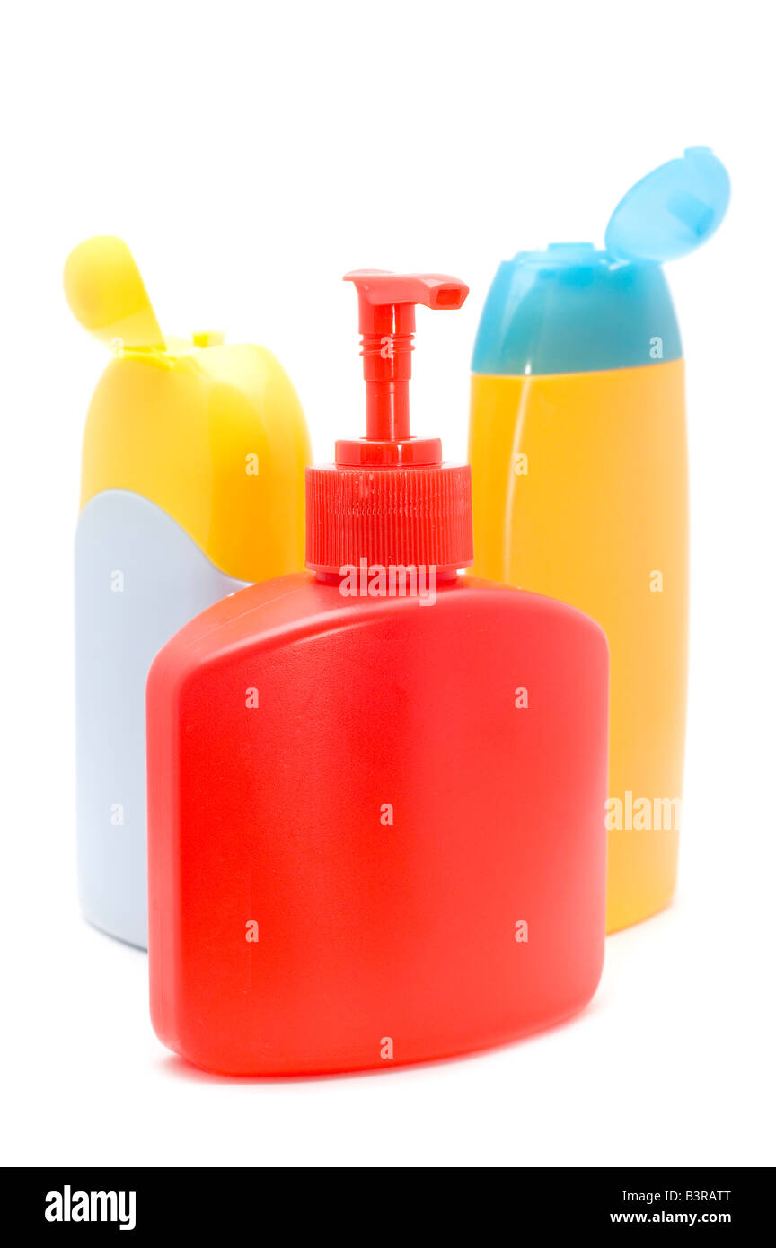 object on white container for shampoo Stock Photo - Alamy