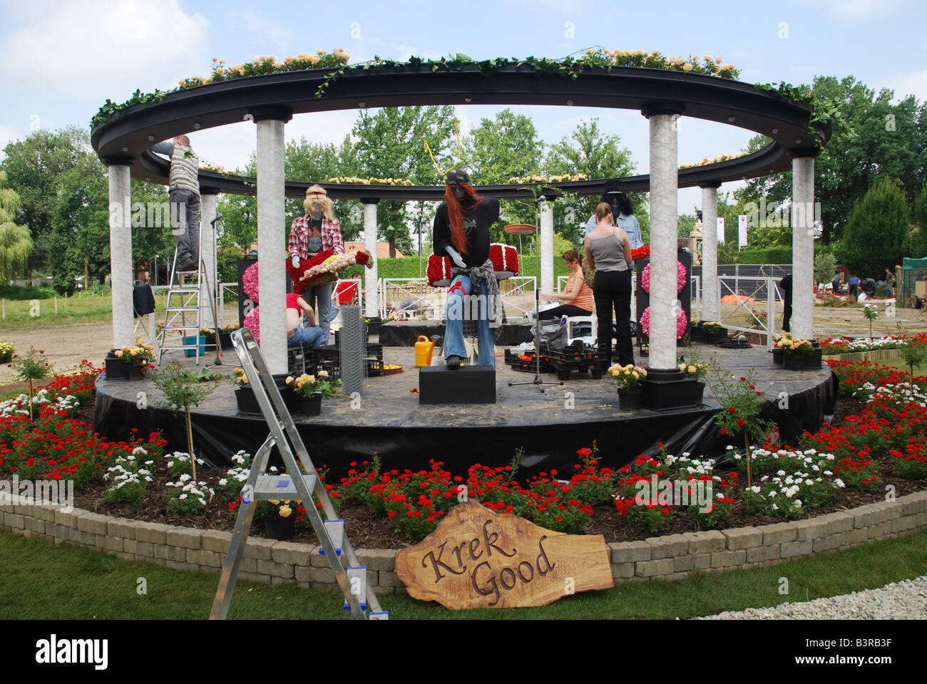 flower display at bi annual Rose festival Lottum Limburg Netherlands ...