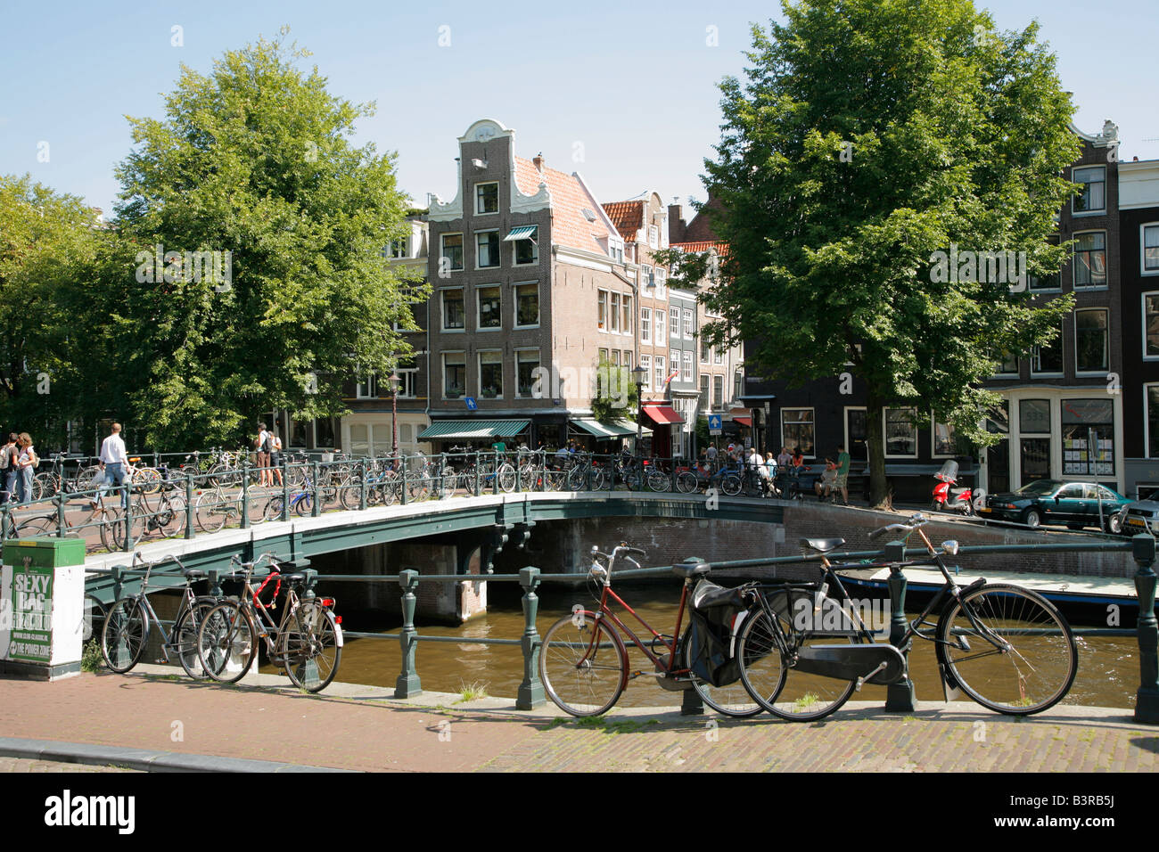 Canal and bridge, Amsterdam, Netherlands Stock Photo - Alamy
