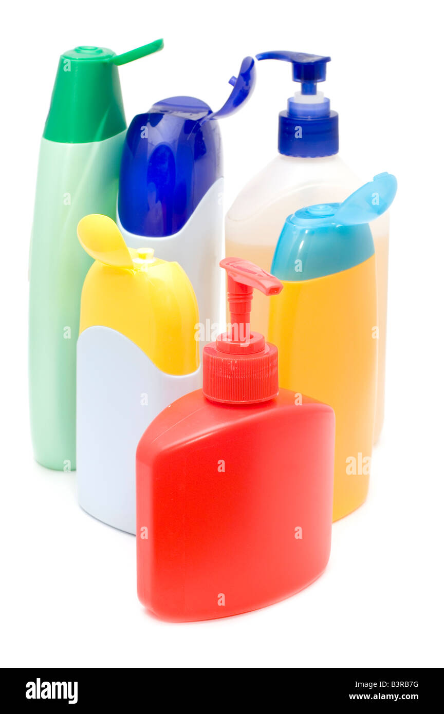 object on white container for shampoo Stock Photo - Alamy
