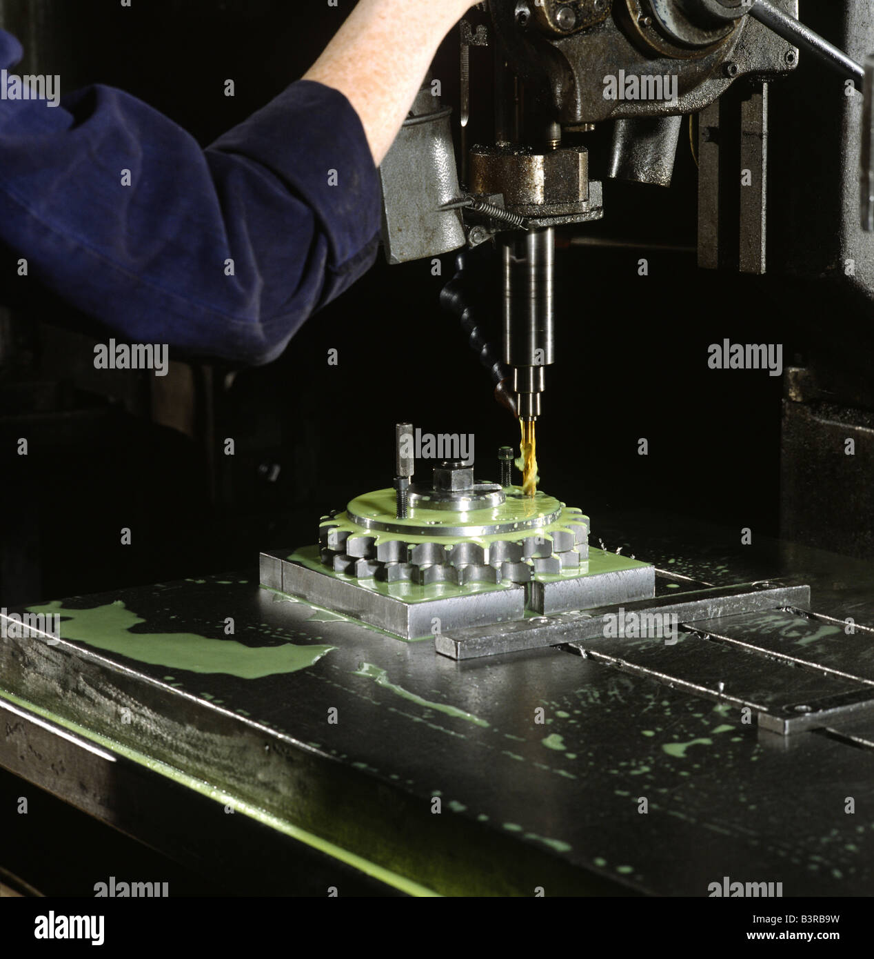 Drilling a Gear Wheel Stock Photo - Alamy