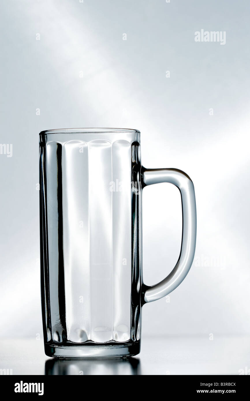 single empty beer glass Stock Photo - Alamy