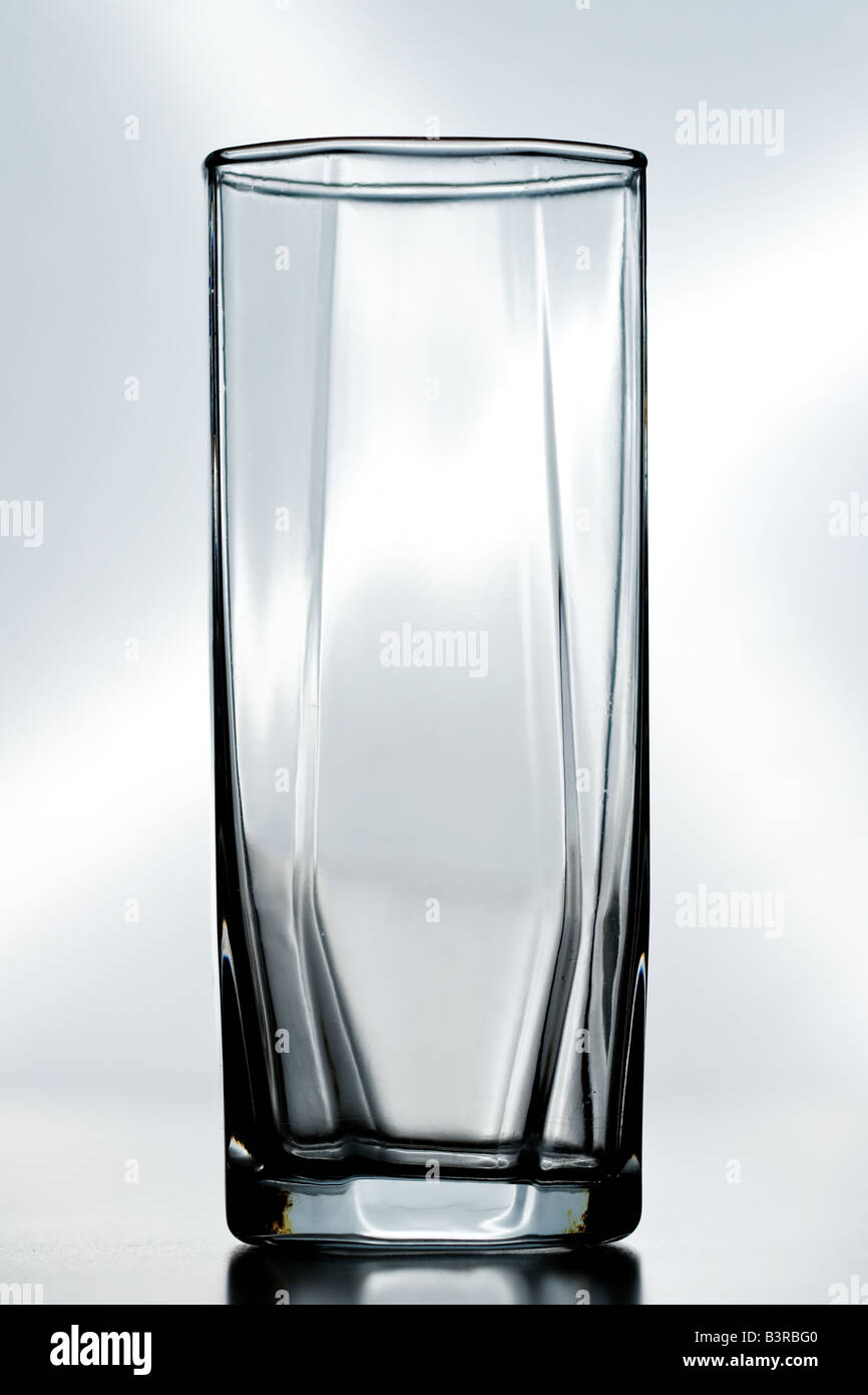 single empty crystal glass Stock Photo - Alamy