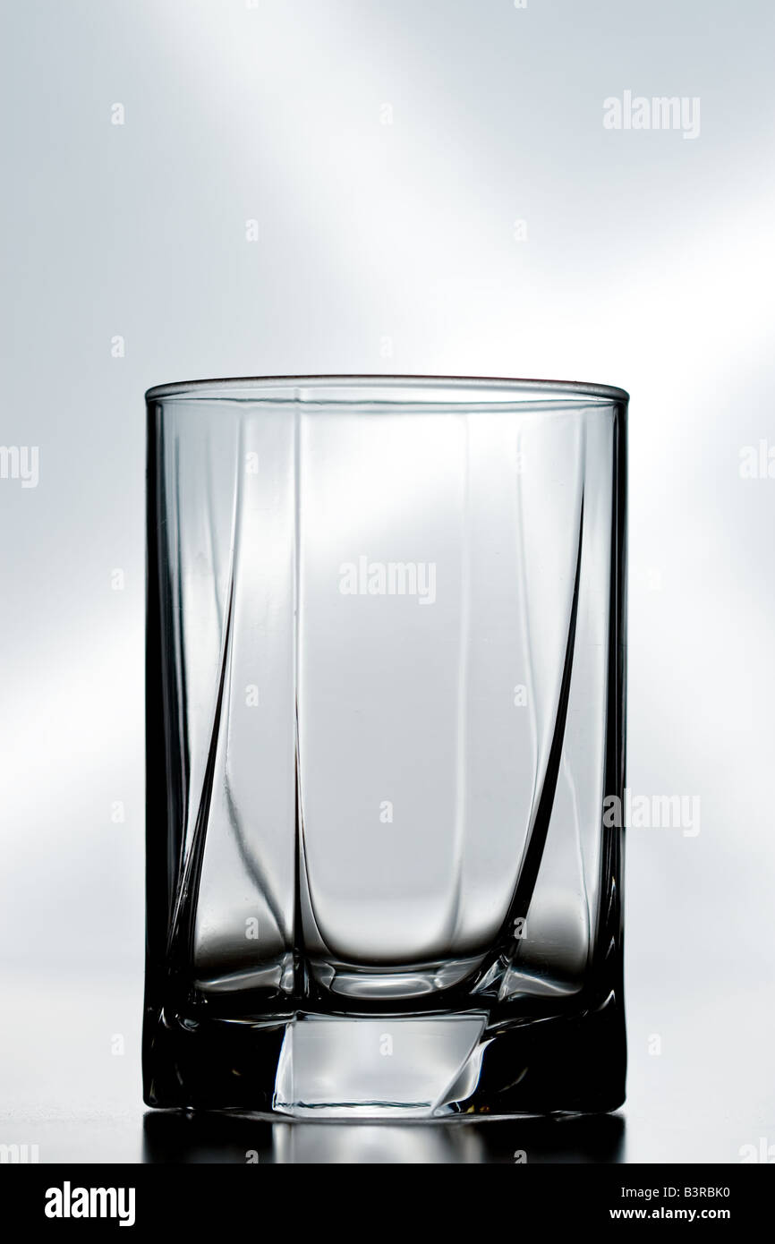 single empty crystal glass Stock Photo - Alamy