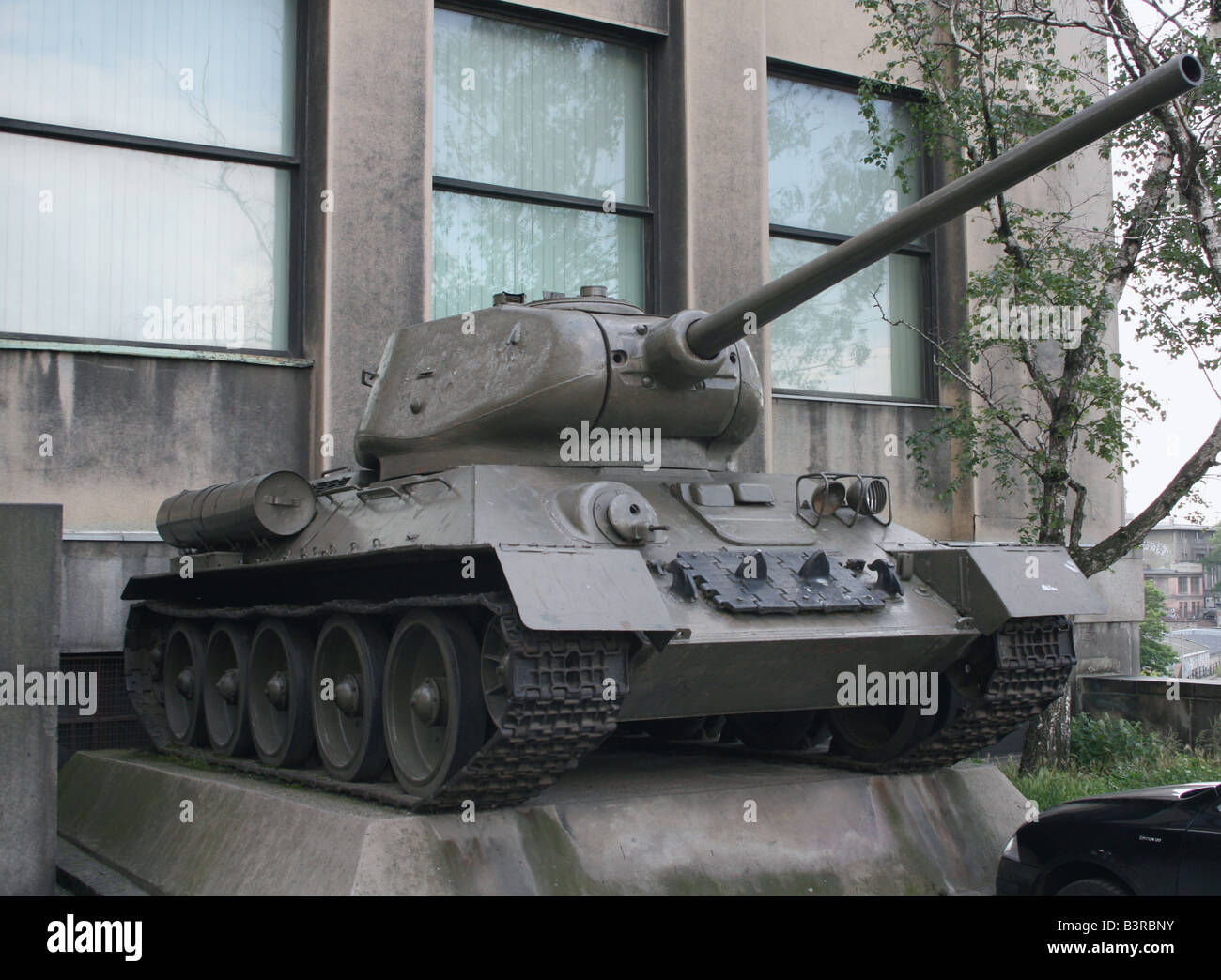 tank outside entrance to Prague Army museum Czech Republic June 2008 ...