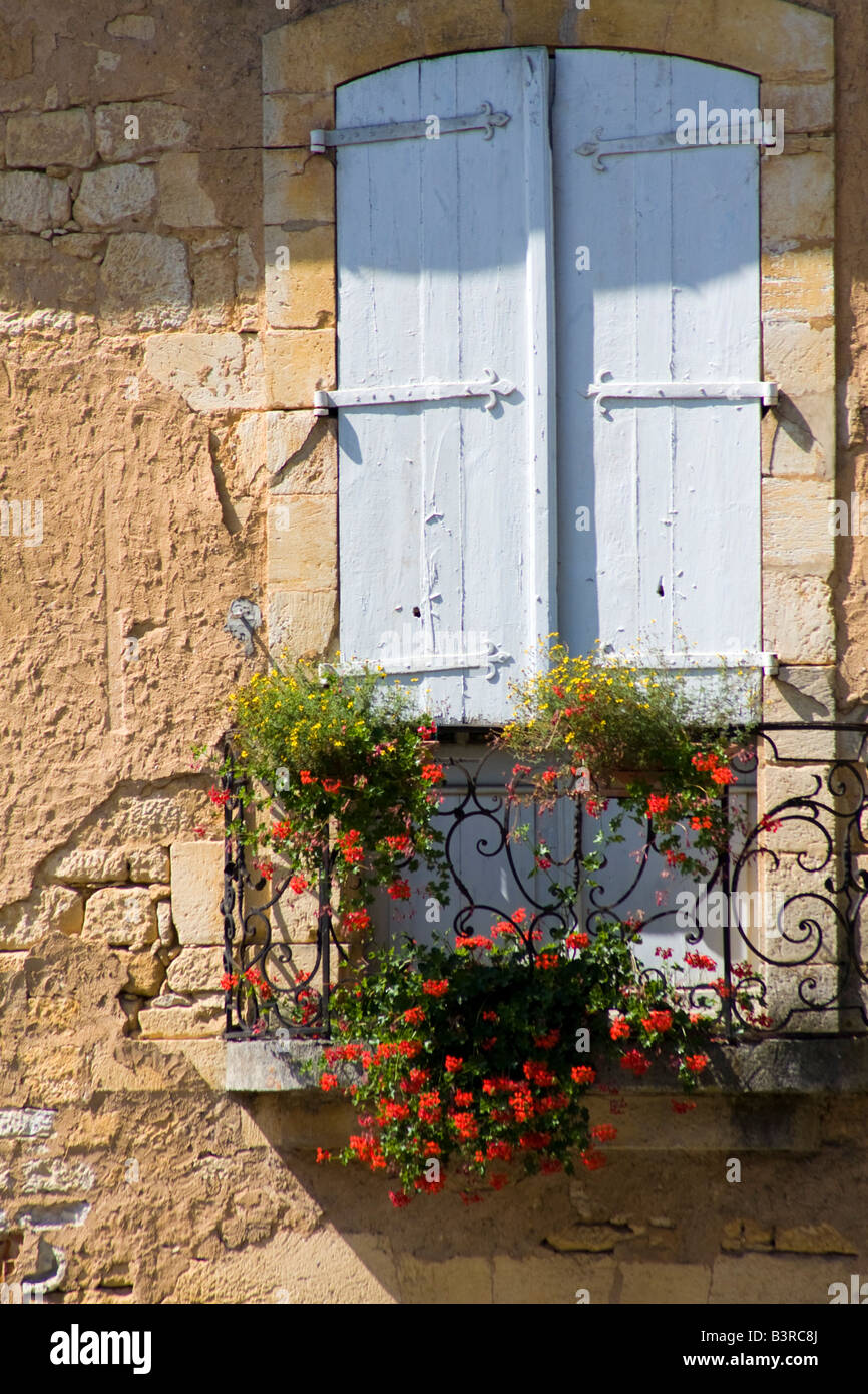 Shutters and Flowers,France Stock Photo - Alamy