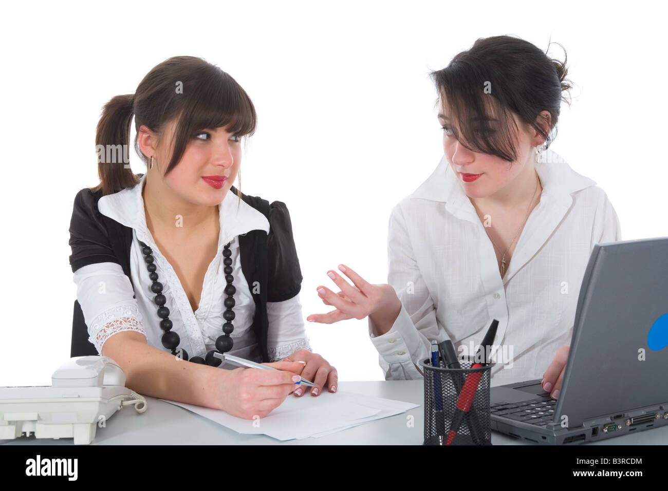 business women working on isolated background Stock Photo - Alamy