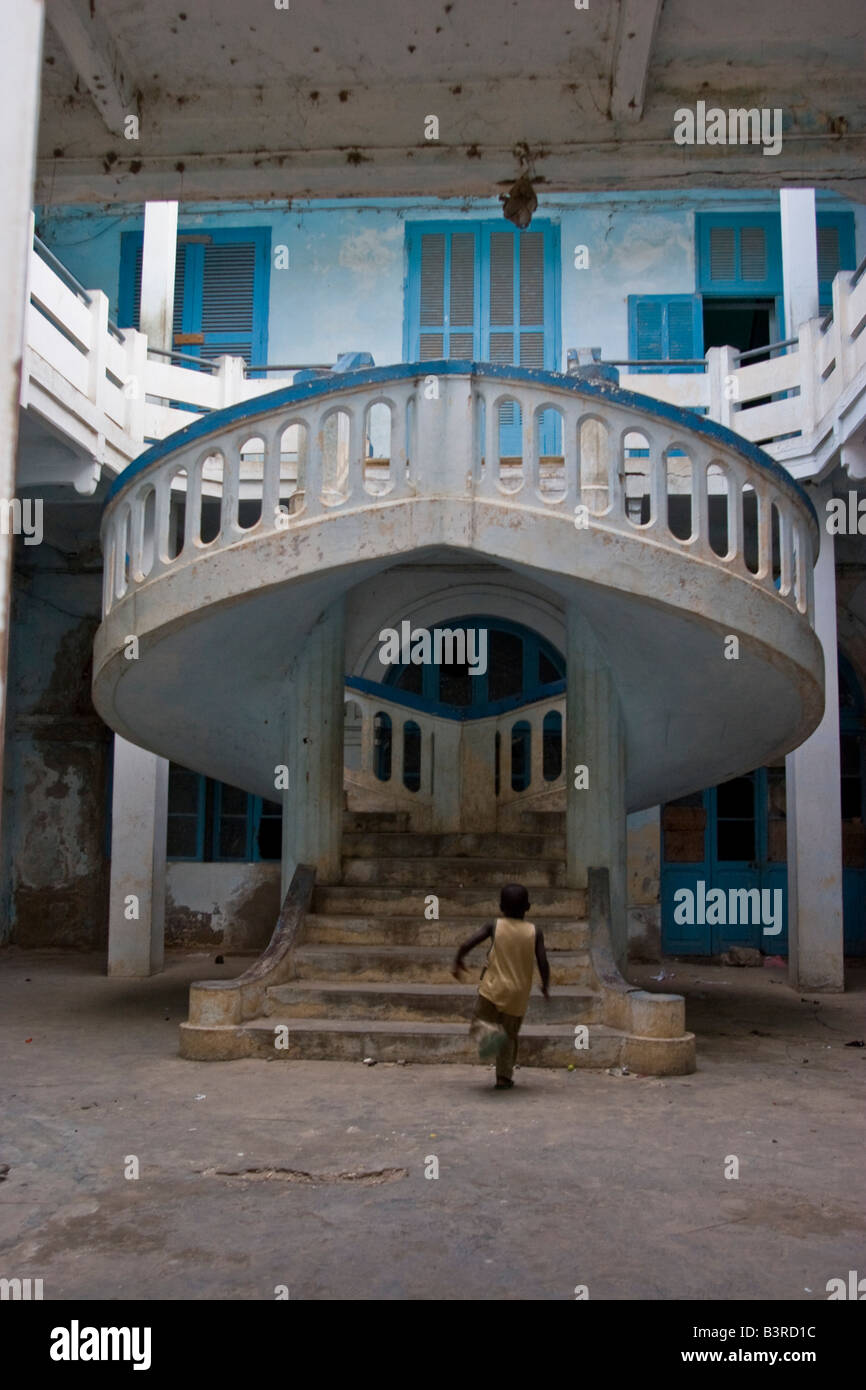 Old colonial architecture at St Louis (Saint-Louis) Ndar , Senegal ...