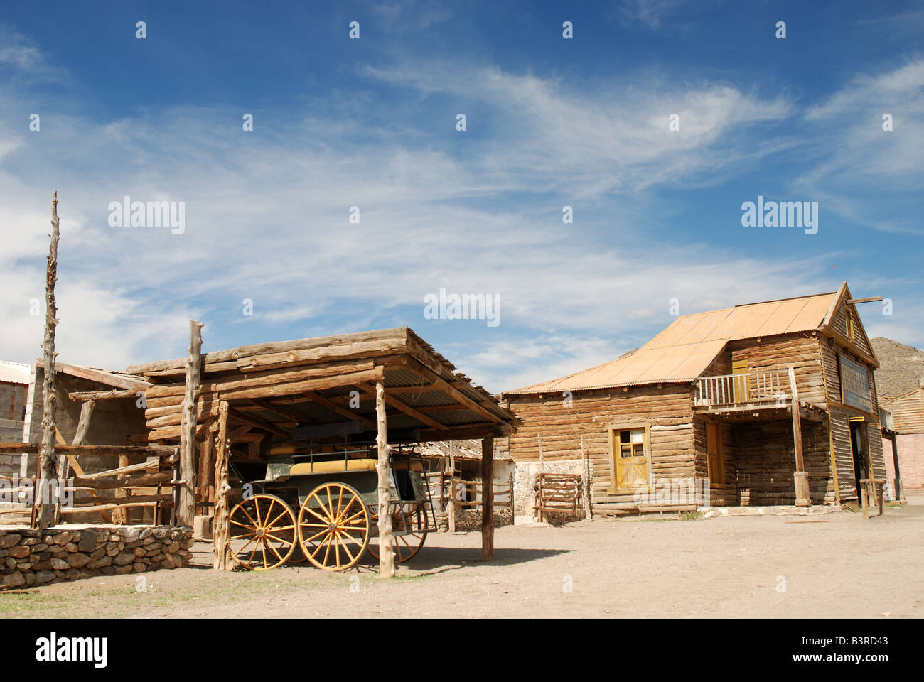 Scenery in an old American western town Stock Photo - Alamy