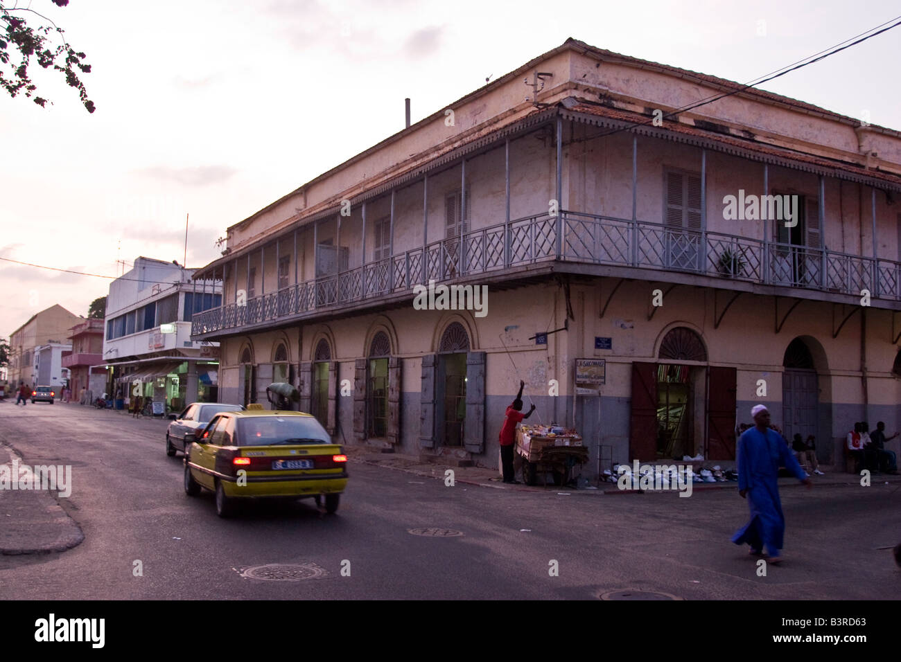 Old colonial architecture at St Louis (Saint-Louis) Ndar , Senegal ...