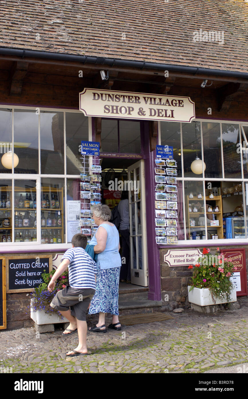 Dunster village shop and deli N Somerset Stock Photo - Alamy