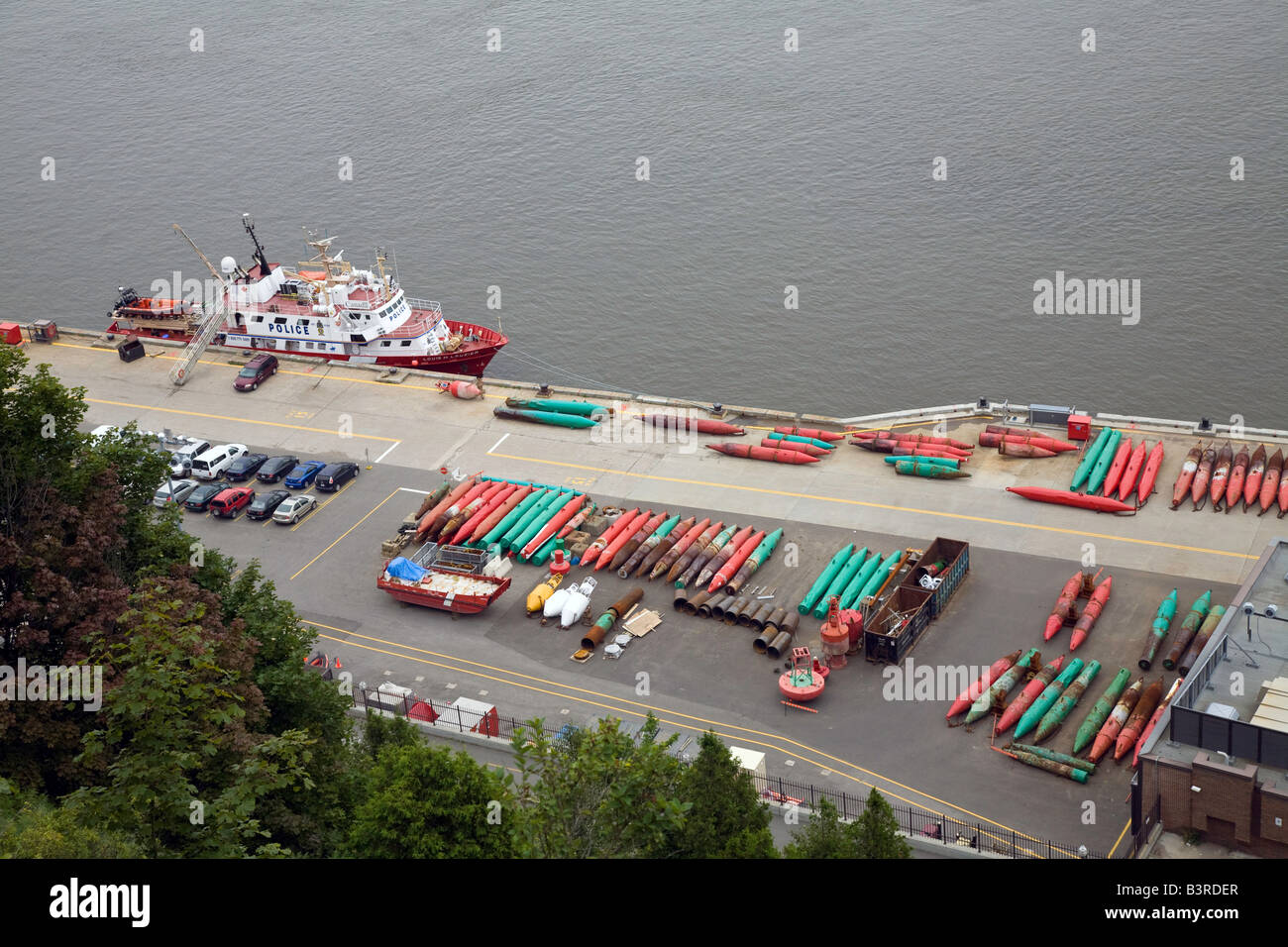 Harbor of Quebec City at 400 Years old. Most of the historic section of ...