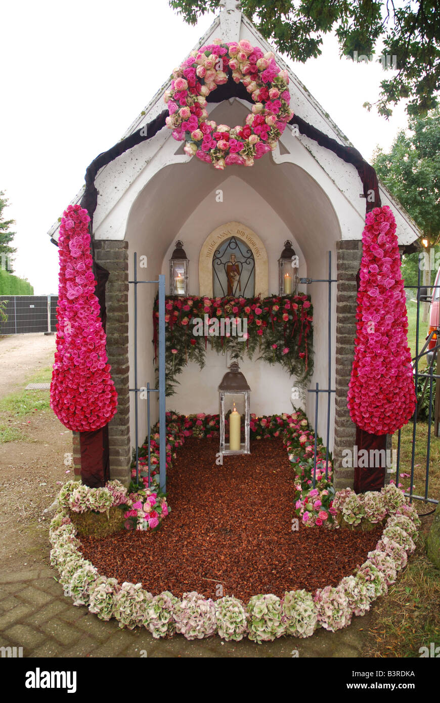 flower display at bi annual Rose festival Lottum Limburg Netherlands ...