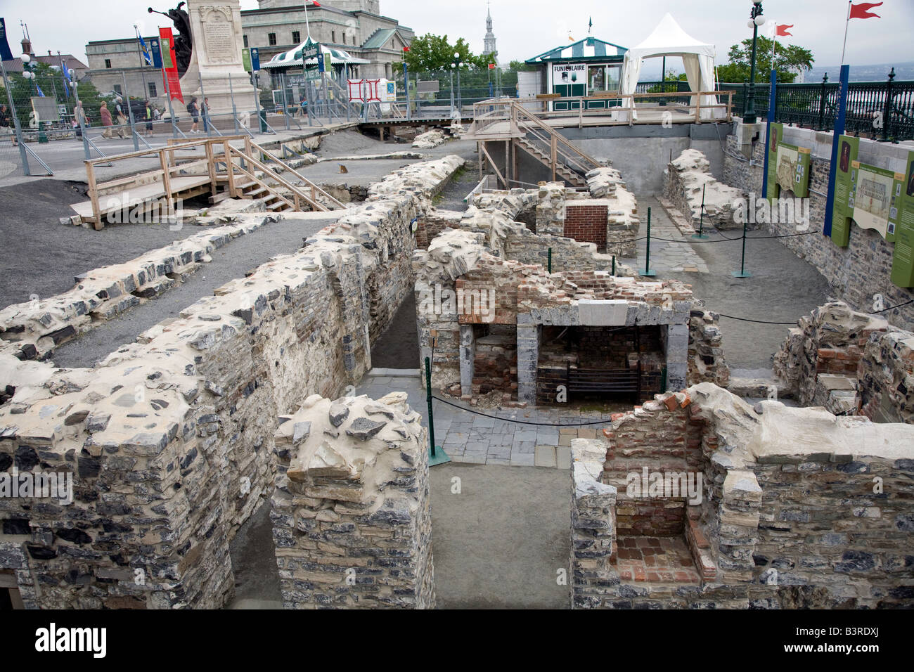 Archaeological dig excavation in Quebec City, Quebec, Canada Stock ...