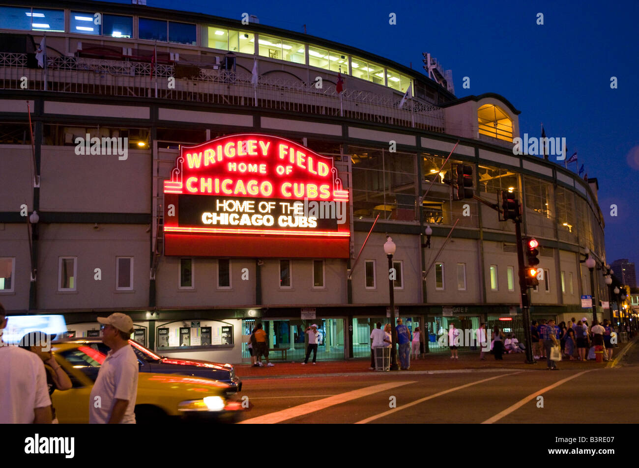 Chicago's Wrigley Field Historic Neon Sign Stock Photo - Alamy