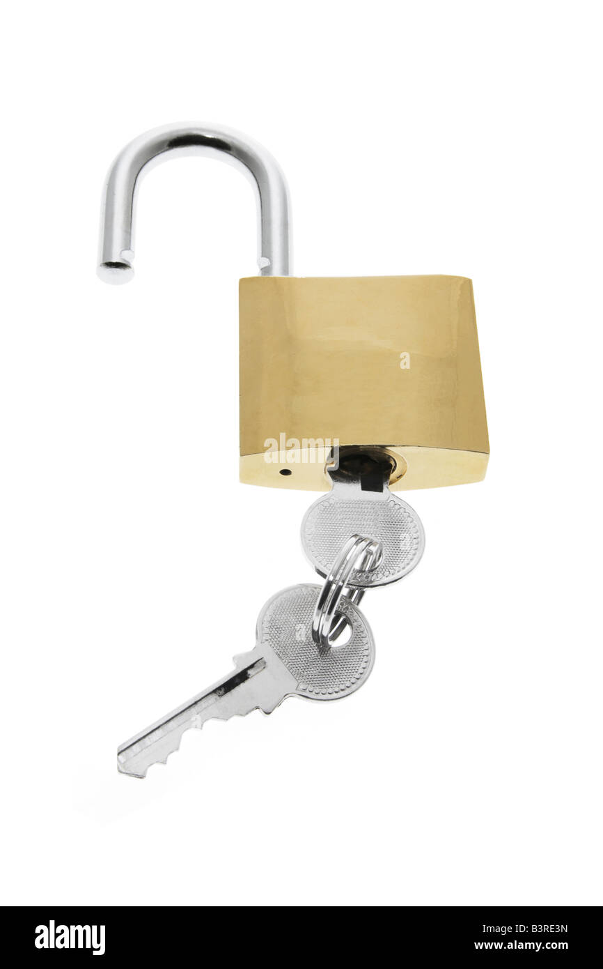 Padlock and Keys Stock Photo - Alamy