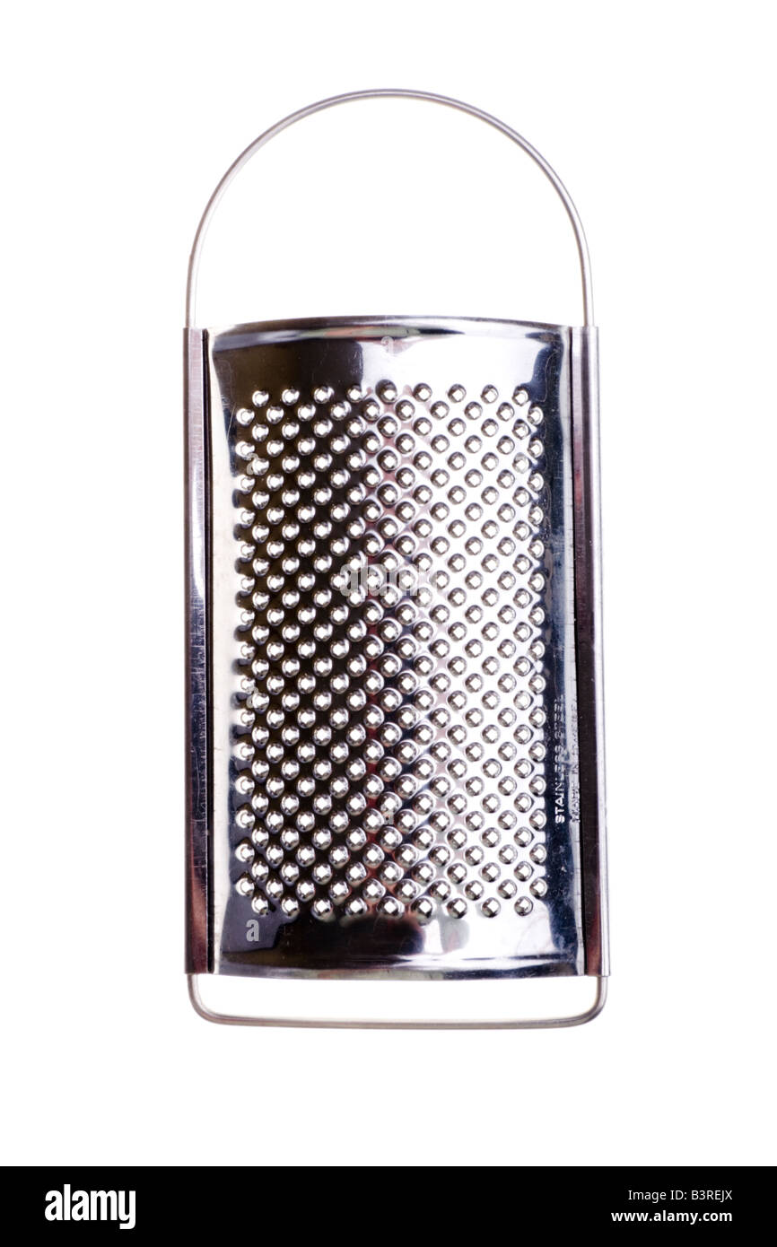 Stainless steel kitchen food grater Stock Photo - Alamy