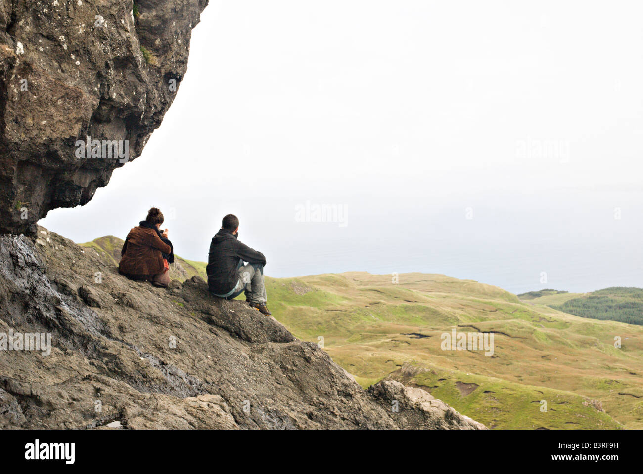 Rock formation north of Portree Isle of Skye Scotland Stock Photo - Alamy