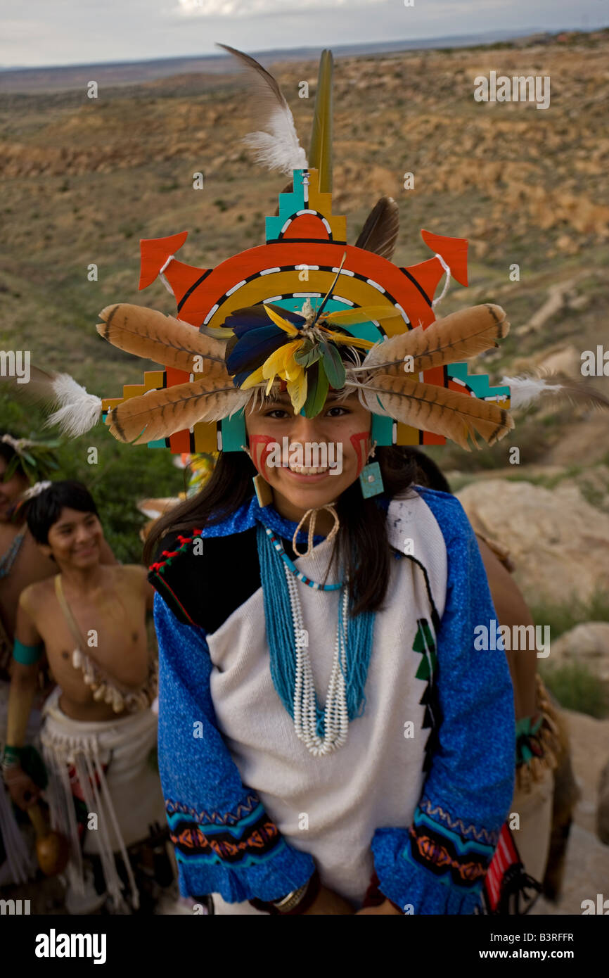 Hopi Girl - Hopi Reservation - Arizona - Dressed in costume for social ...