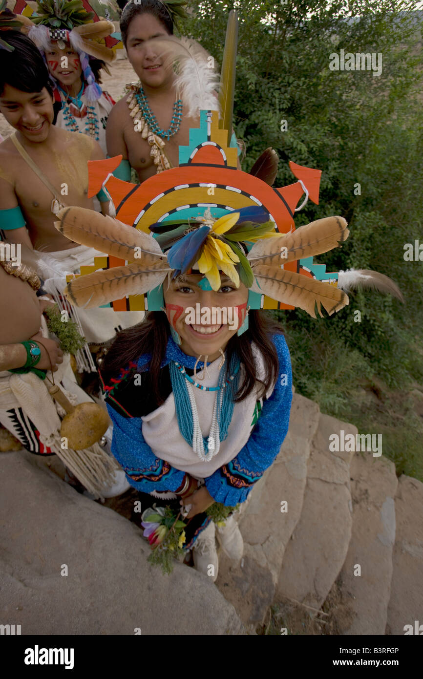 Hopi Girl - Hopi Reservation - Arizona - Dressed in costume for social ...