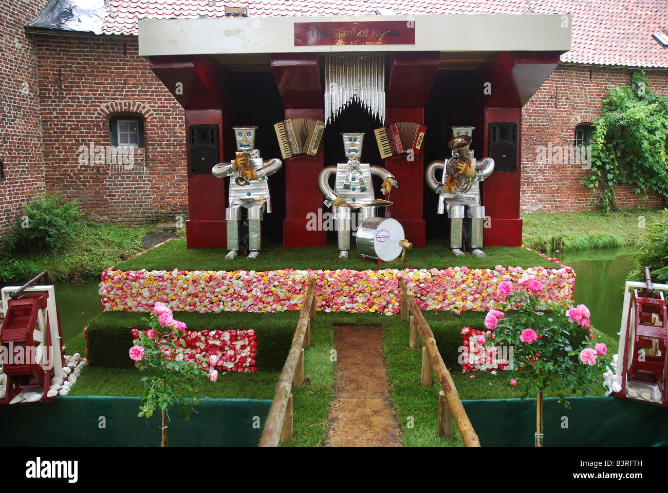 flower display at bi annual Rose festival Lottum Limburg Netherlands ...