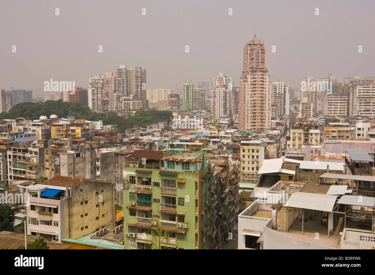MACAU CHINA Densely populated urban landscape of Macau Stock Photo - Alamy
