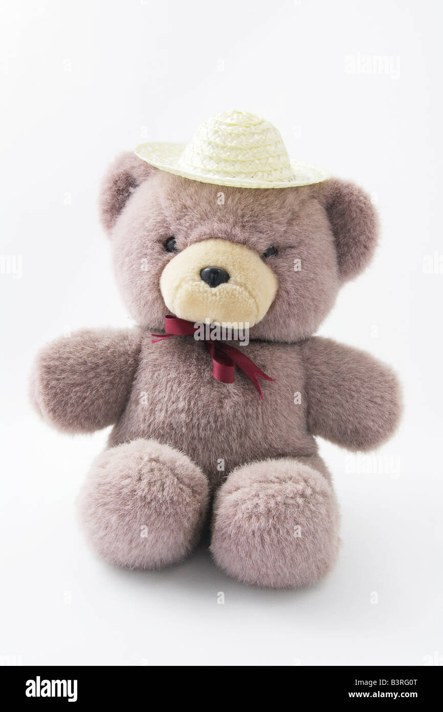 Teddy Bear with Hat Stock Photo - Alamy