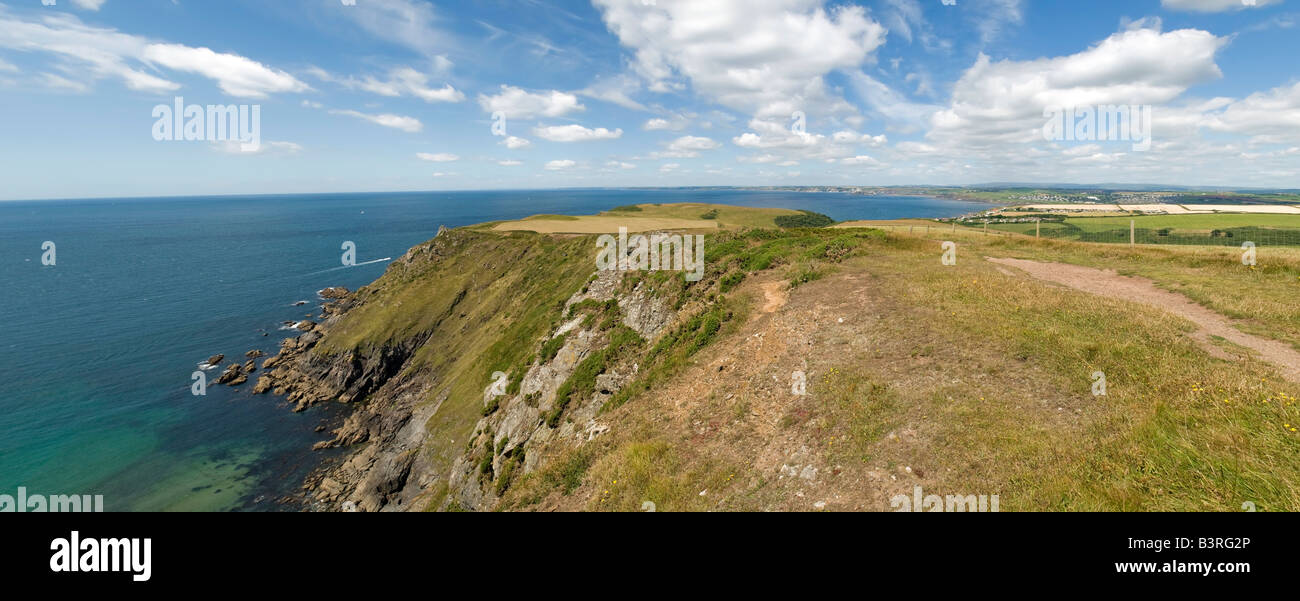 the cliffs at bolberry down on the south west devon coast coast path ...