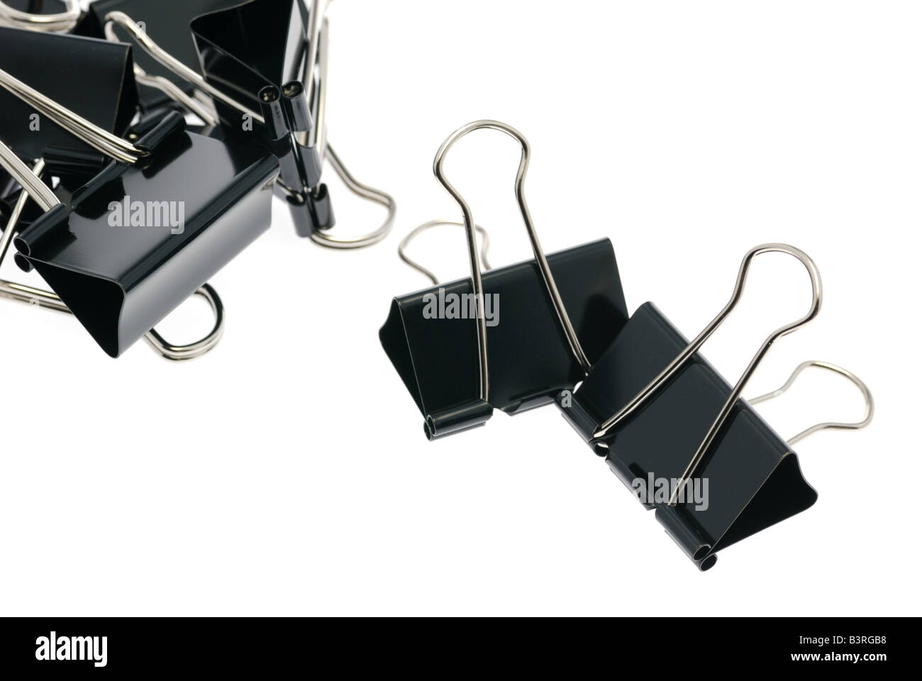binder clips Office accessories isolated on a white background Stock ...