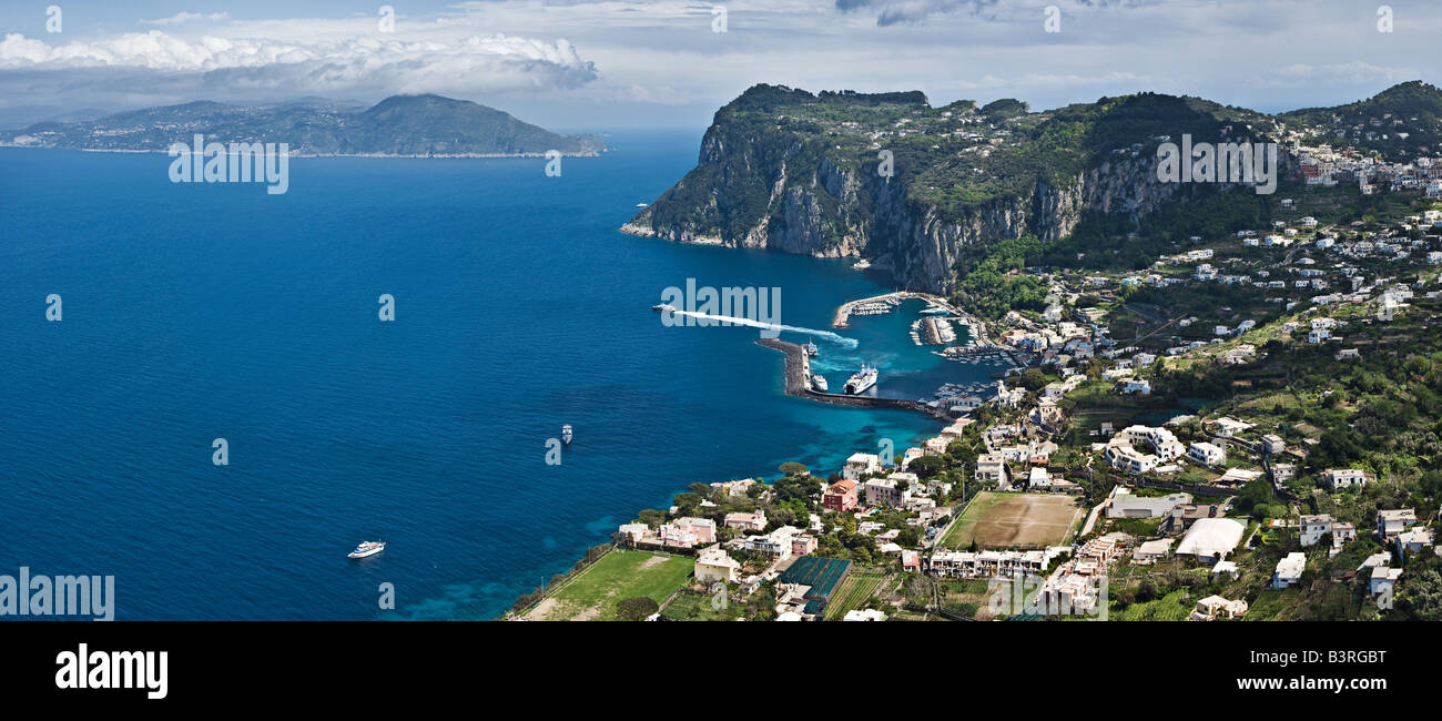 Panoramic view of Capri, Italy Stock Photo - Alamy