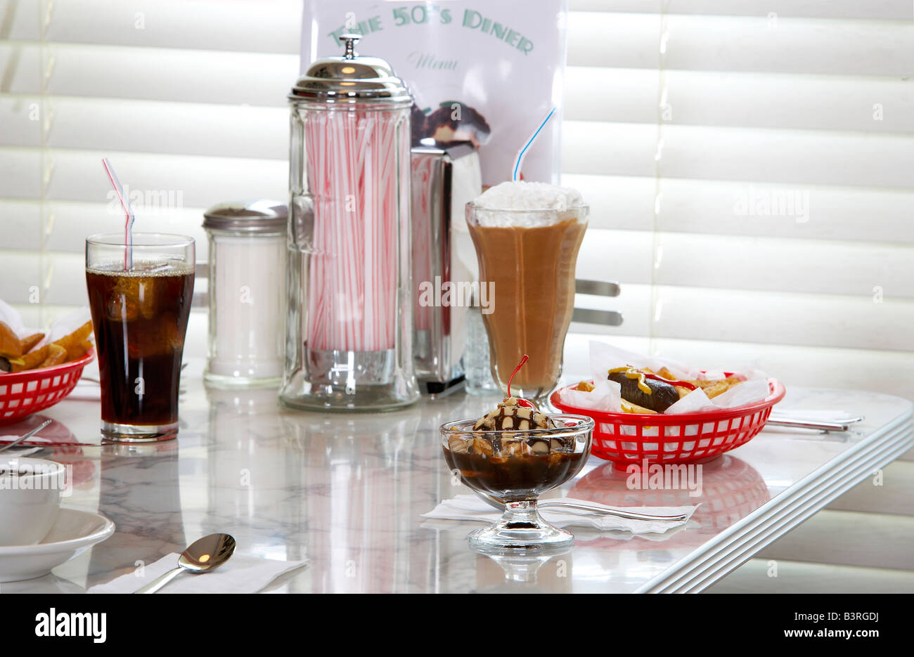 50's style diner Stock Photo - Alamy