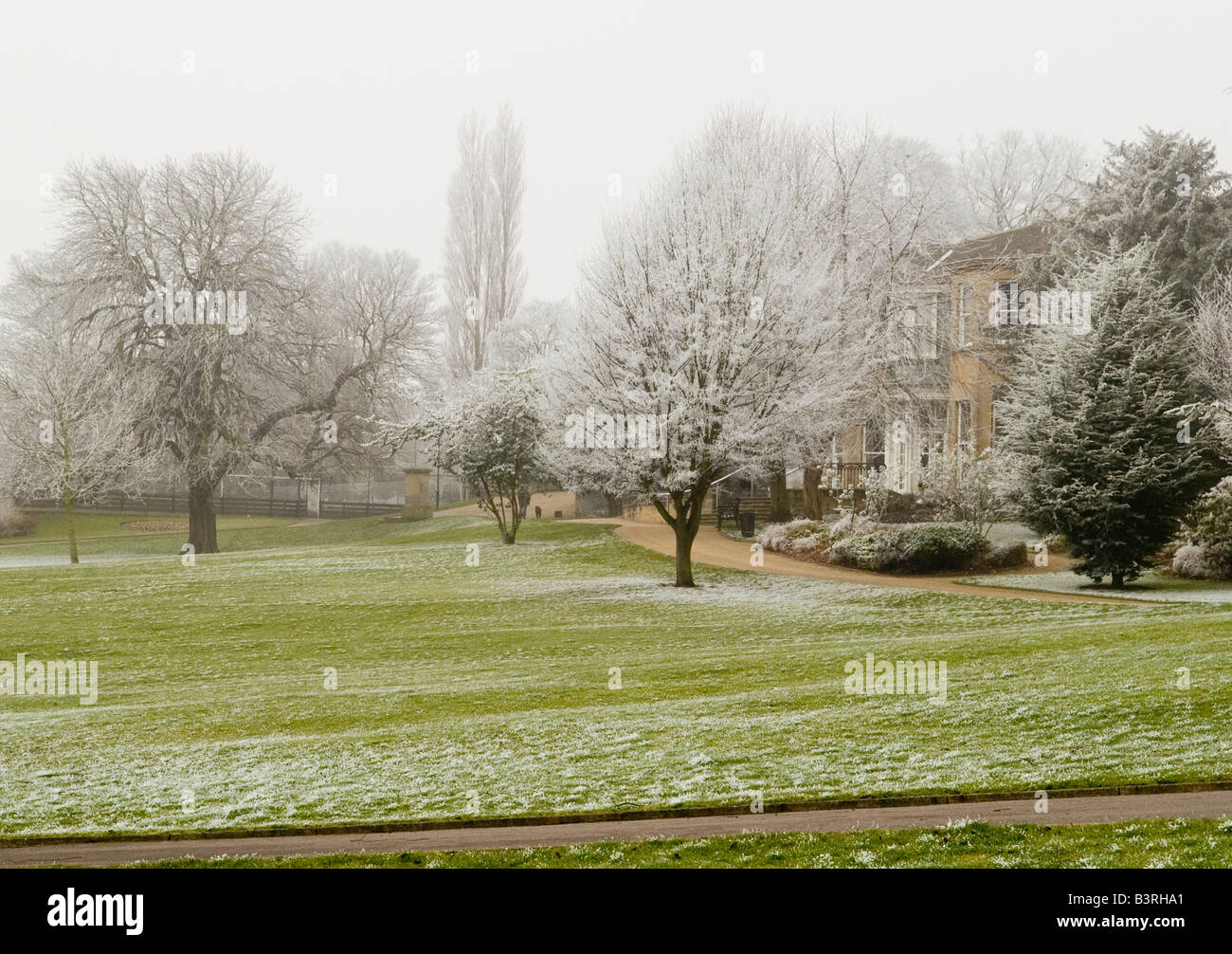 Winter at Carr Bank Park in Mansfield Town Centre, Nottinghamshire ...