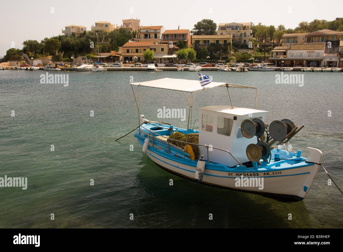 Kassiopi harbour, Corfu, Greece Stock Photo - Alamy