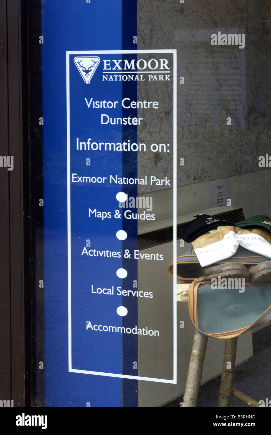 Exmoor National Park Visitor Centre sign Stock Photo - Alamy